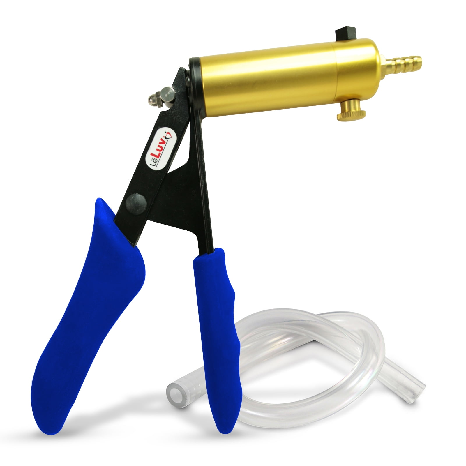 LeLuv® Ultima Blue Silicone Grips Vacuum Pump Handle with Clear Hose ...
