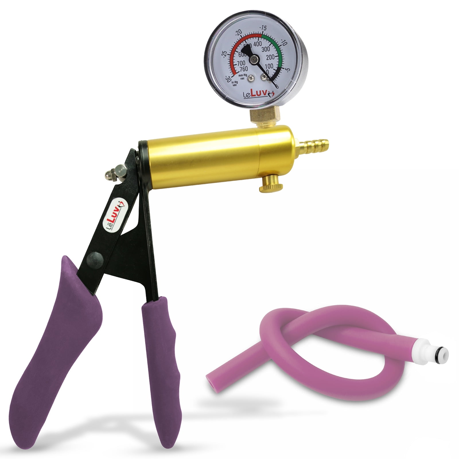 LeLuv Ultima Purple Silicone Grip Handle with Gauge & Purple Silicone ...