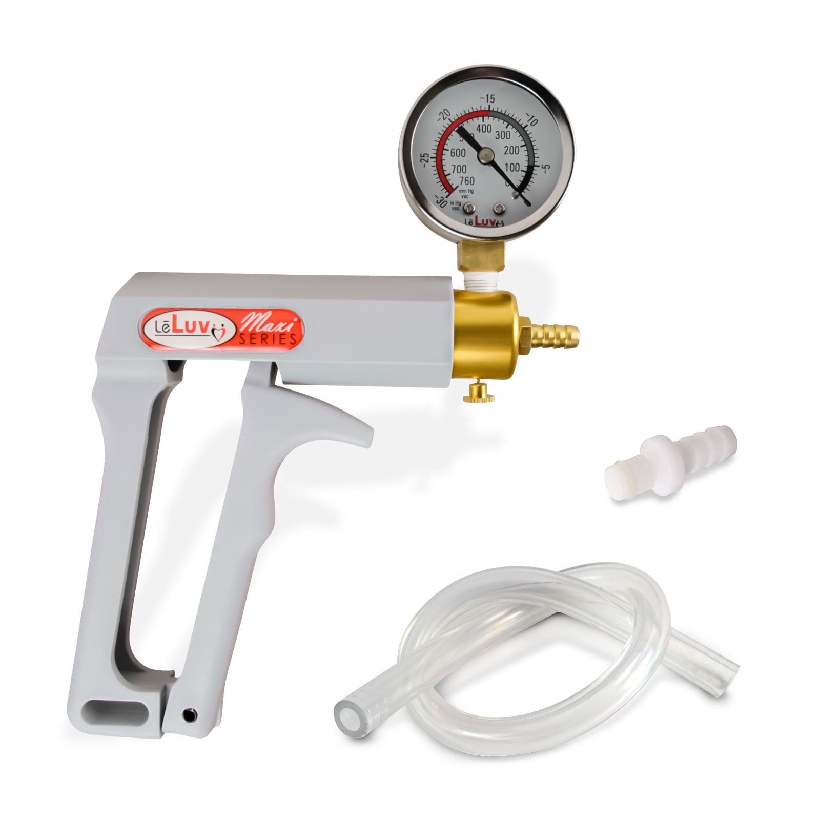 LeLuv Vacuum Pump Grey Maxi Ergonomic Handle with Gauge with Release ...