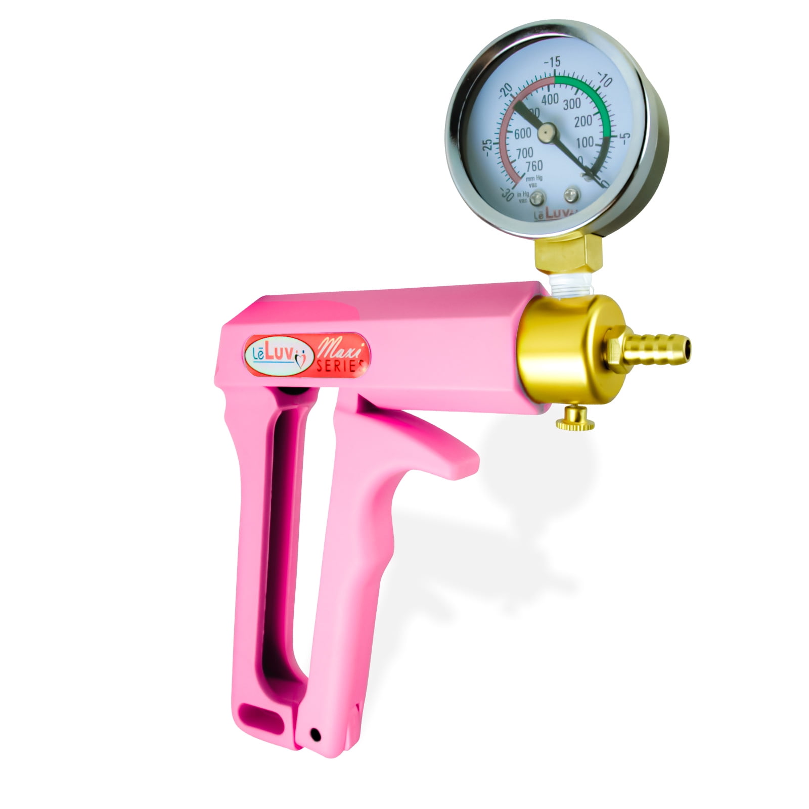 LeLuv® Vacuum Pump Maxi Ergonomic with Release Valve and Gauge Pink ...