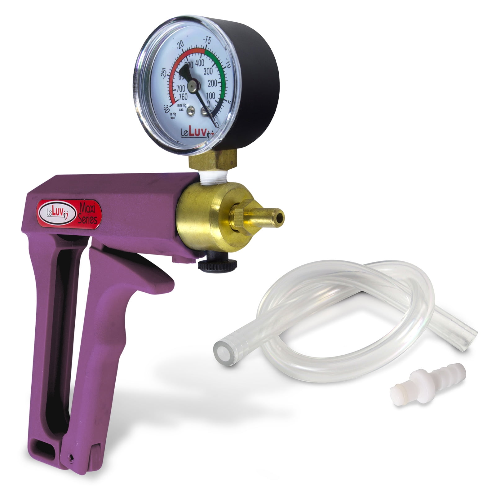 LeLuv® Vacuum Pump Purple Maxi Ergonomic Handle with Gauge with Release ...