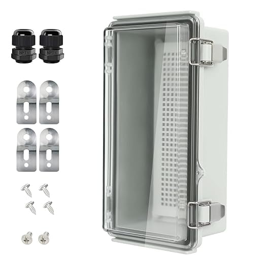 LeMotech Electrical Box, IP67 Waterproof Hinged Clear Cover Stainless ...