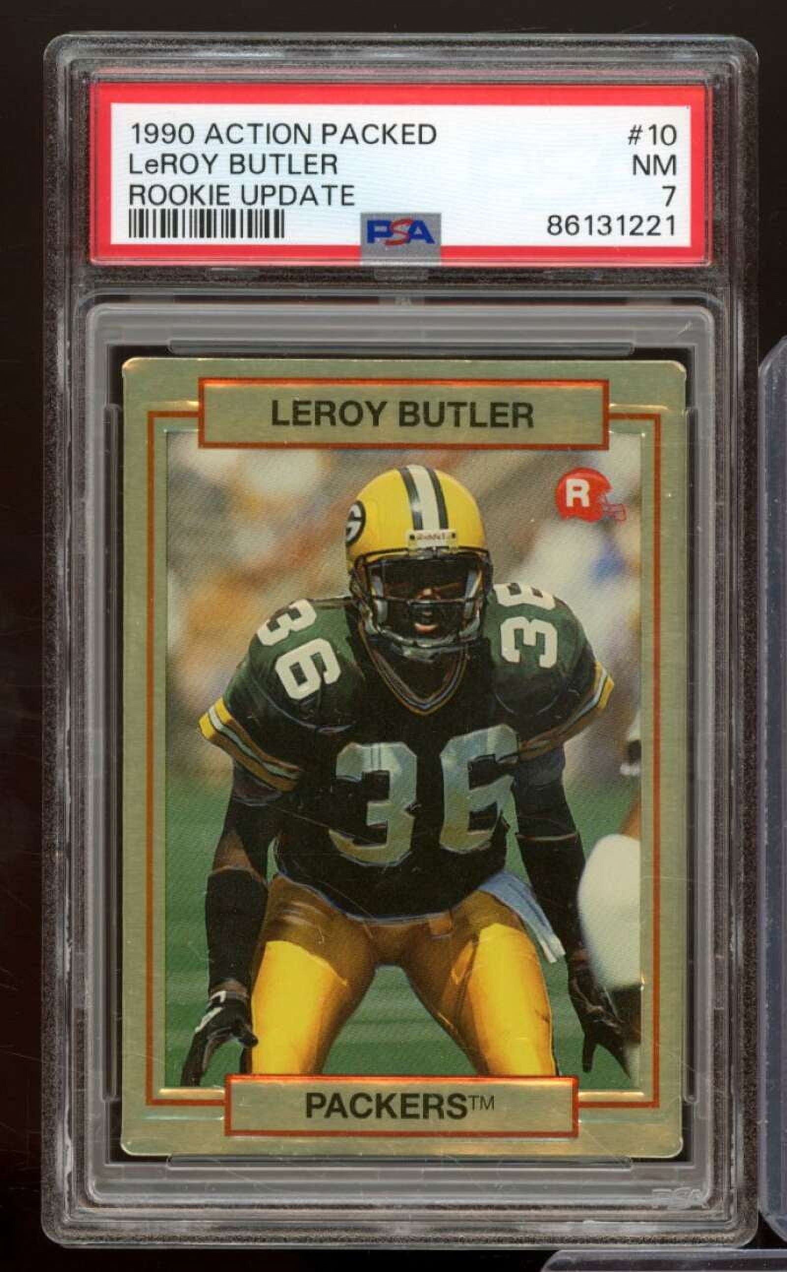 LeRoy Butler Rookie Card 1990 Action Packed Rookie Update #10 PSA 7 ...