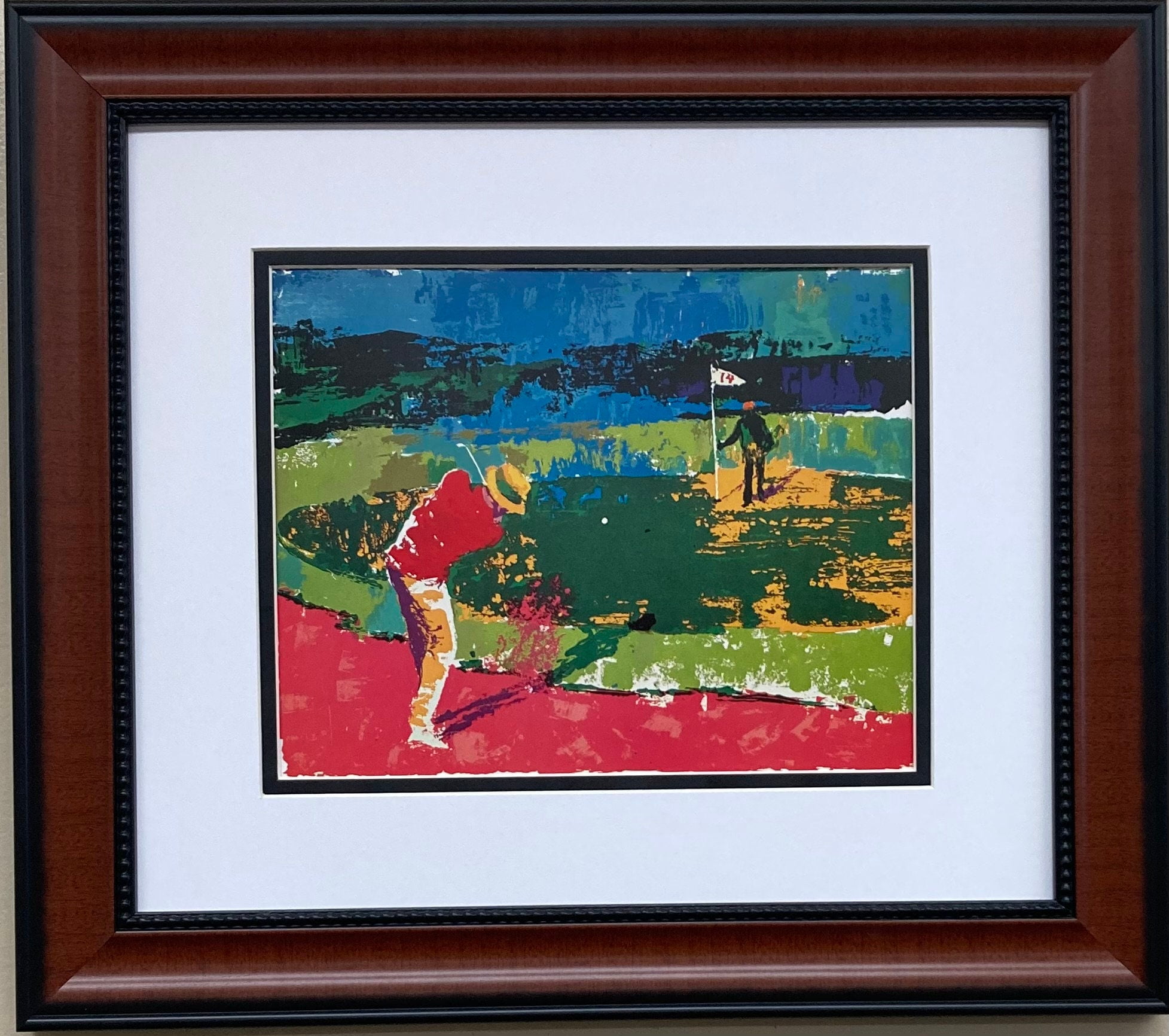 LeRoy Neiman "Chipping On '72" NEW CUSTOM FRAMED Golf Course Art ...