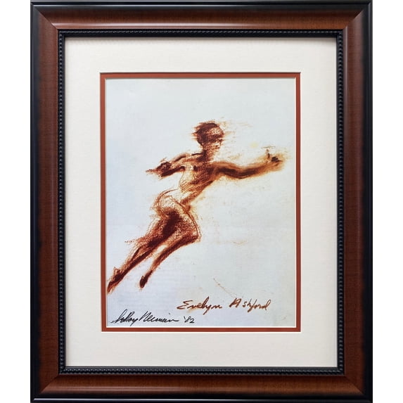 LeRoy Neiman "Evelyn Ashford" NEW CUSTOM FRAMED Matted Art Print ...