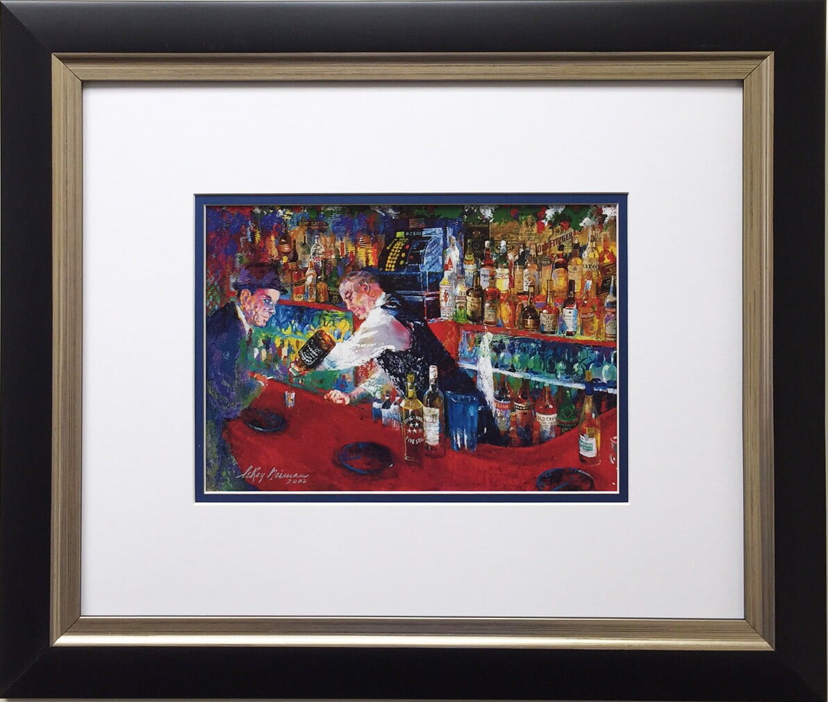 LeRoy Neiman "Frank at Rao's" Newly CUSTOM FRAMED Art Print Sinatra NYC ...