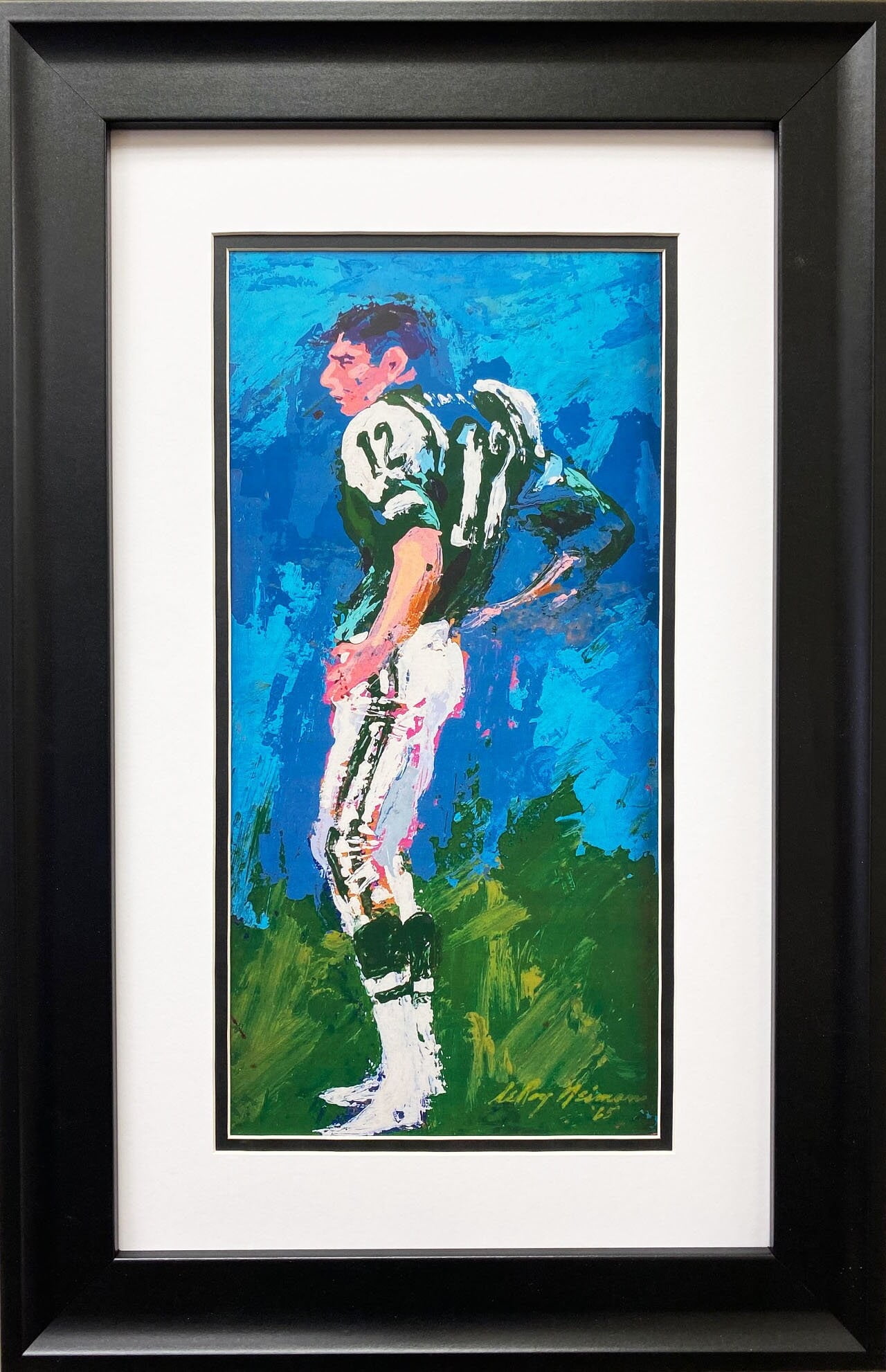 LeRoy Neiman "Joe Namath C" New CUSTOM FRAMED art Generic - Walmart.com