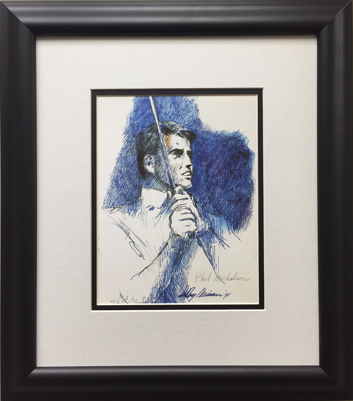 LeRoy Neiman "Phil Mickelson" Newly Custom FRAMED ART PRINT Generic ...