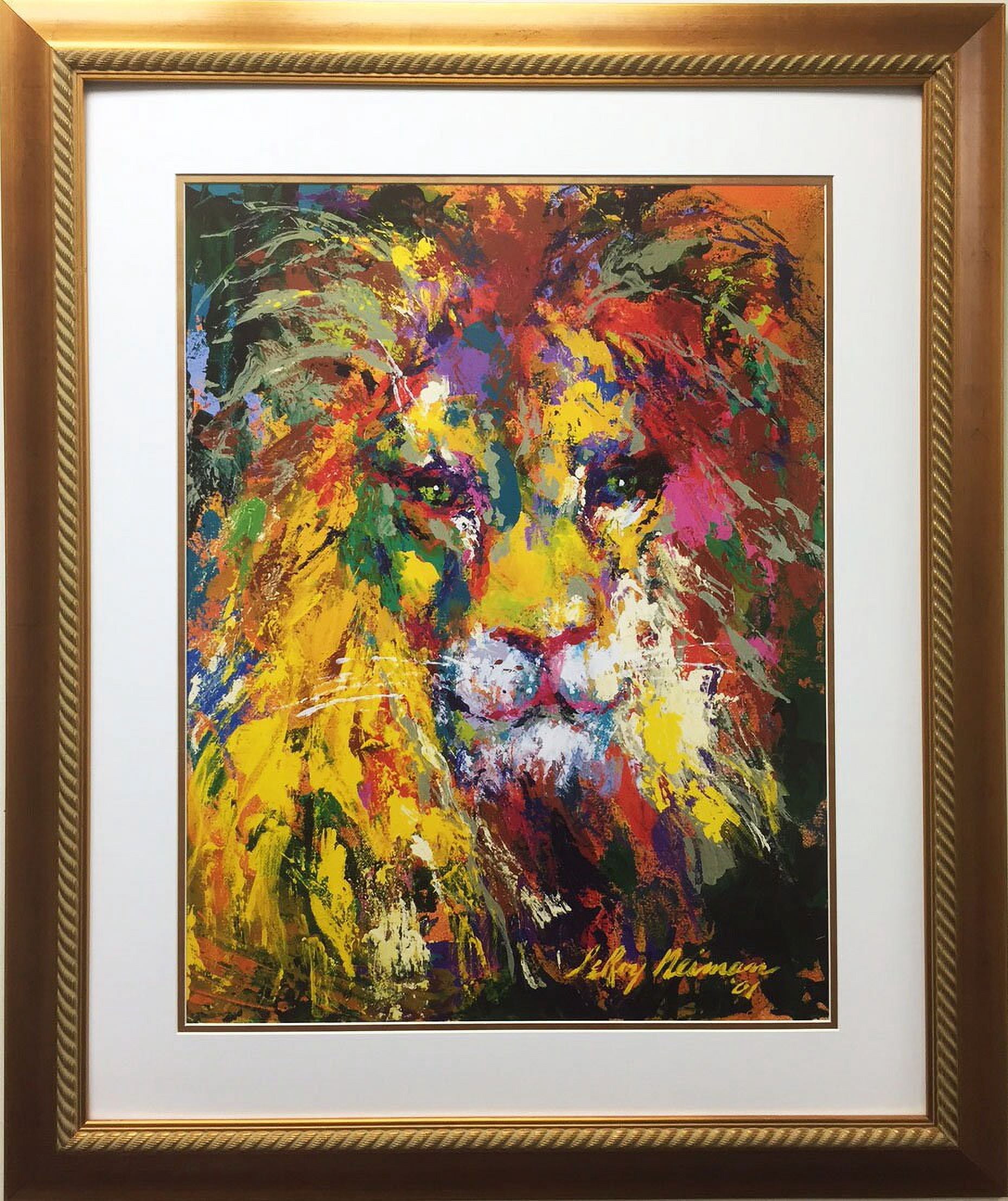 LeRoy Neiman "Portrait of a Lion" Newly CUSTOM FRAMED Art Lithograph ...