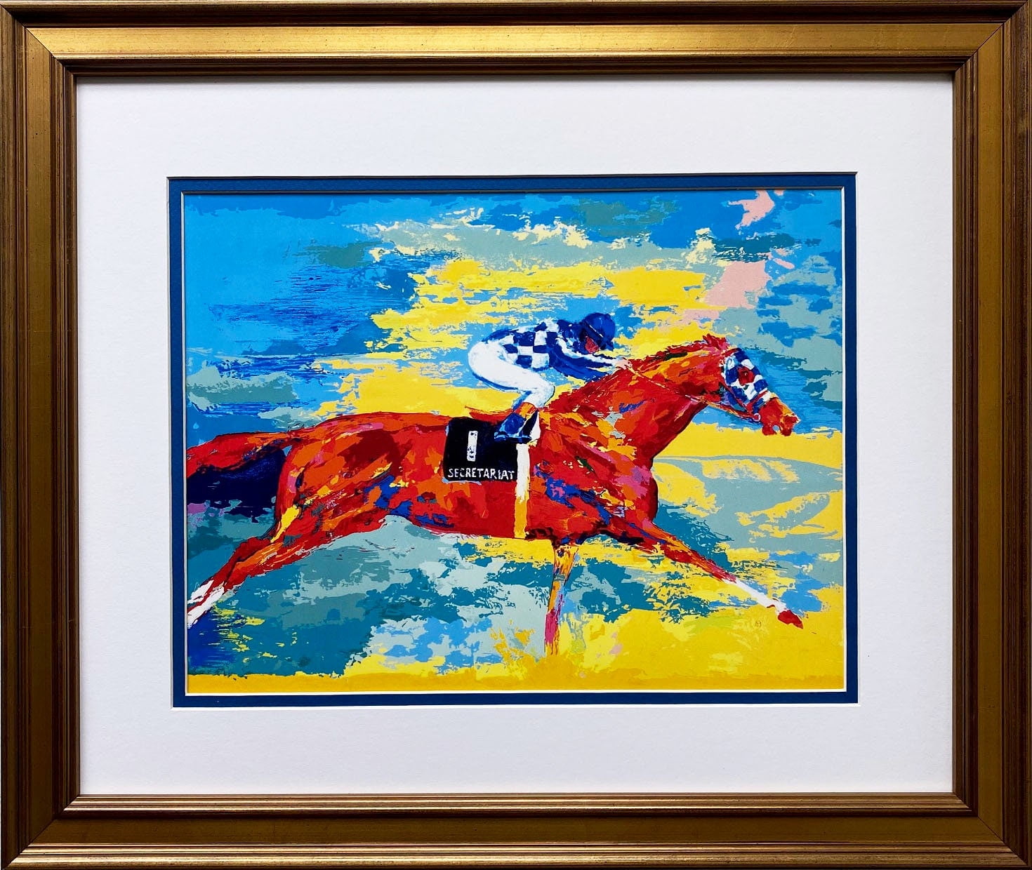 LeRoy Neiman "Secretariat with Ron Turcotte" CUSTOM FRAMED Art Print ...