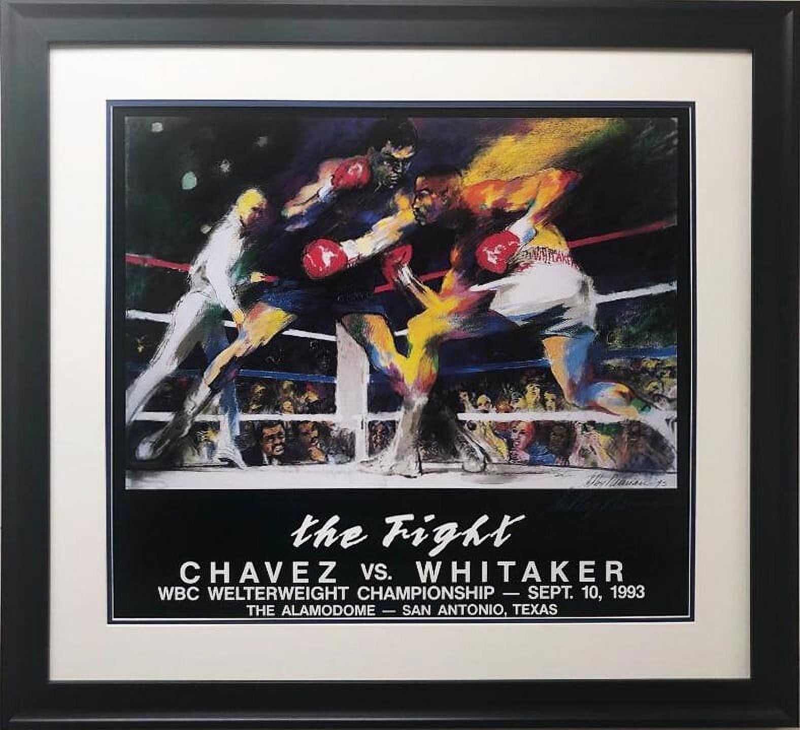 LeRoy Neiman "The Fight - Chavez vs. Whitaker" Signed FRAMED Art ...