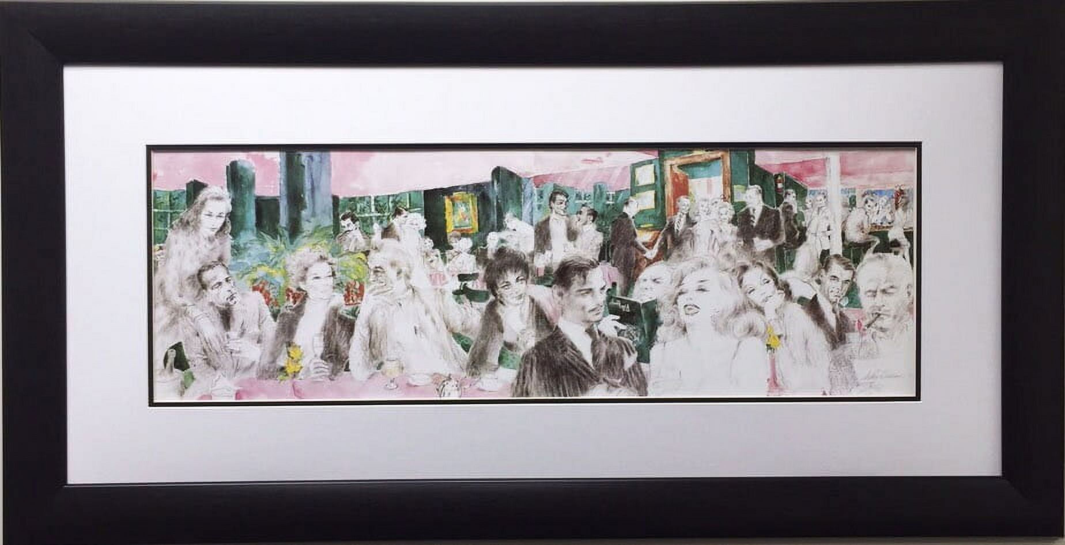 LeRoy Neiman "The Polo Lounge" CUSTOM FRAMED Art Lithograph Marilyn ...