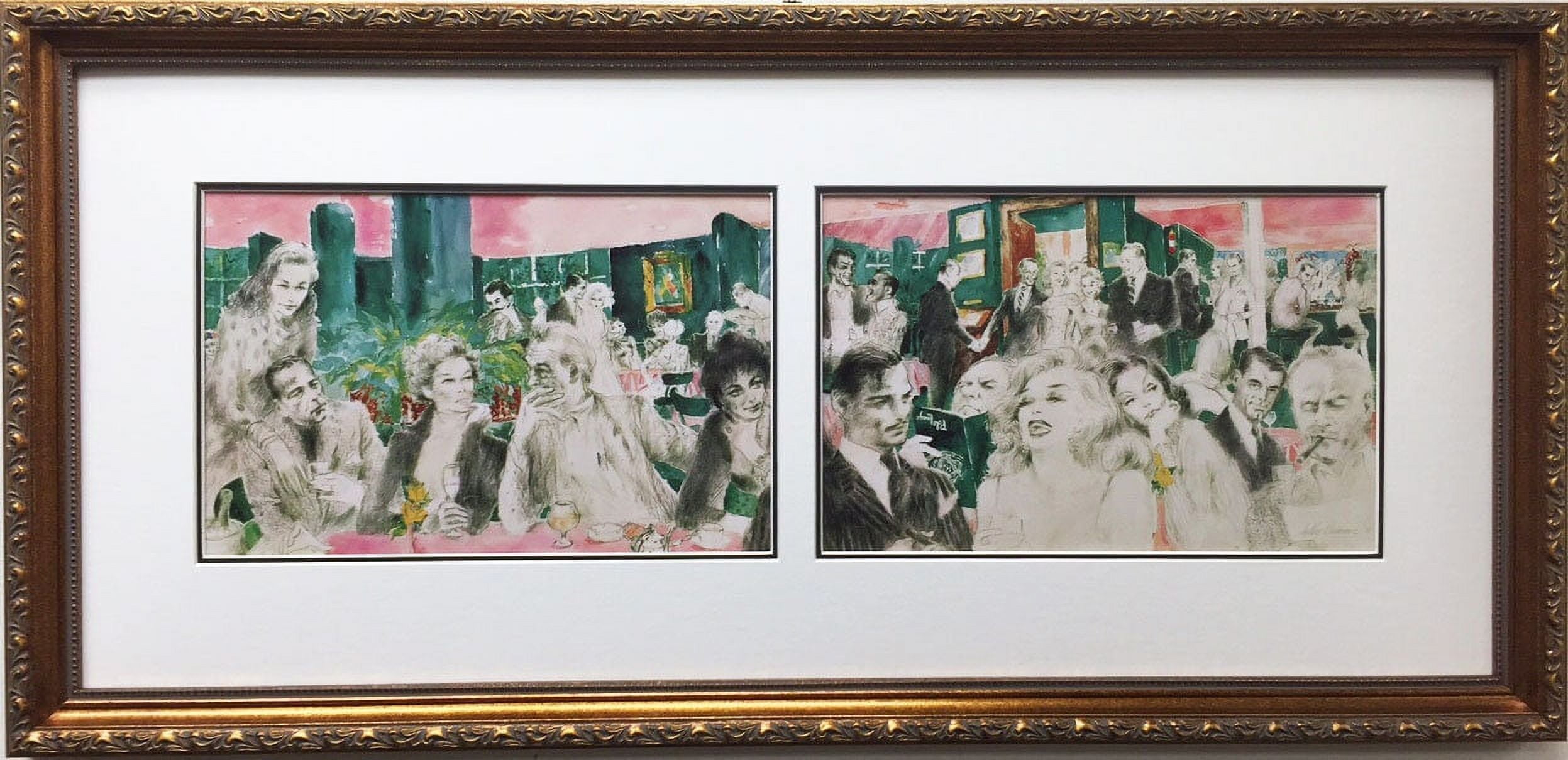 LeRoy Neiman "The Polo Lounge" CUSTOM FRAMED Art - Marilyn Bogart Sammy ...