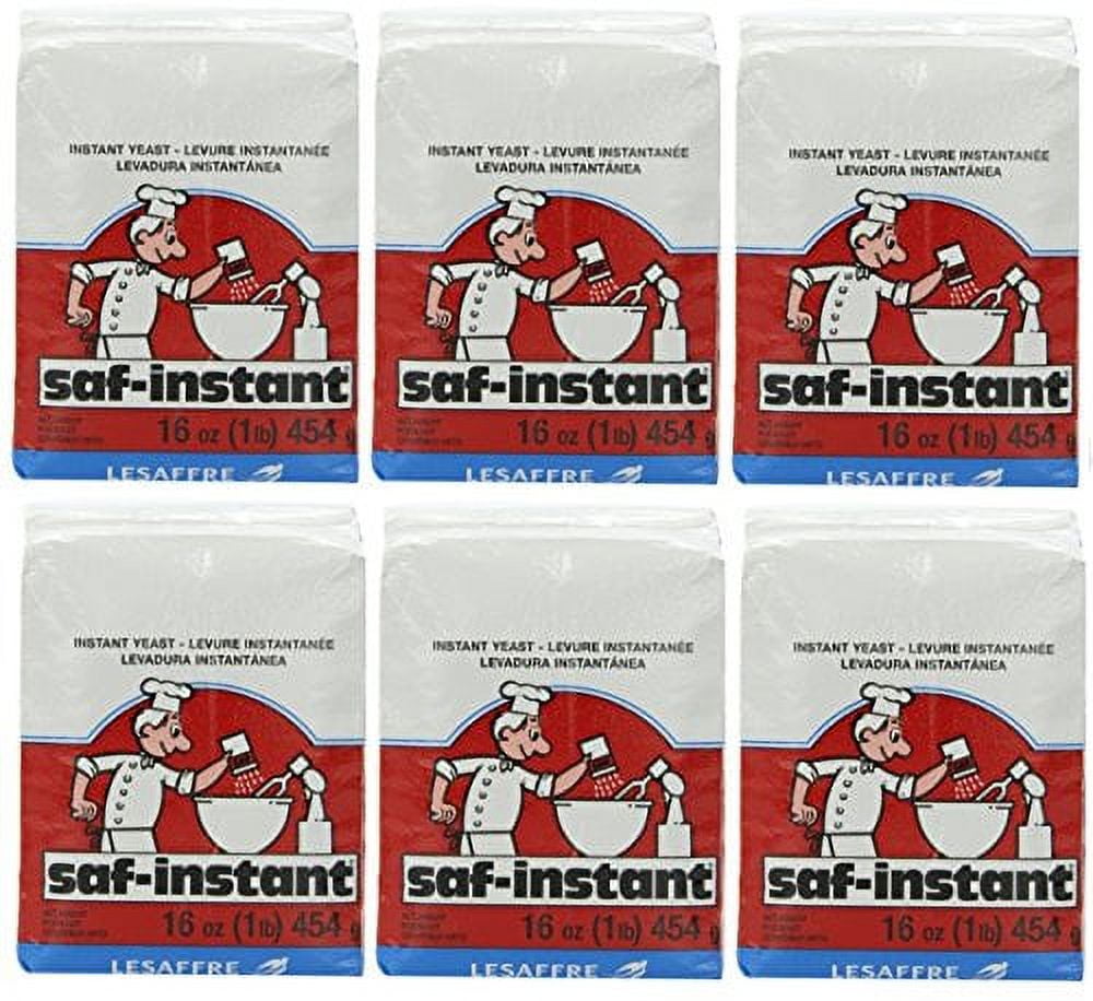 LeSaffre Saf Instant Yeast Red, Quick Rising Dry Food for Cooking, 16 ...