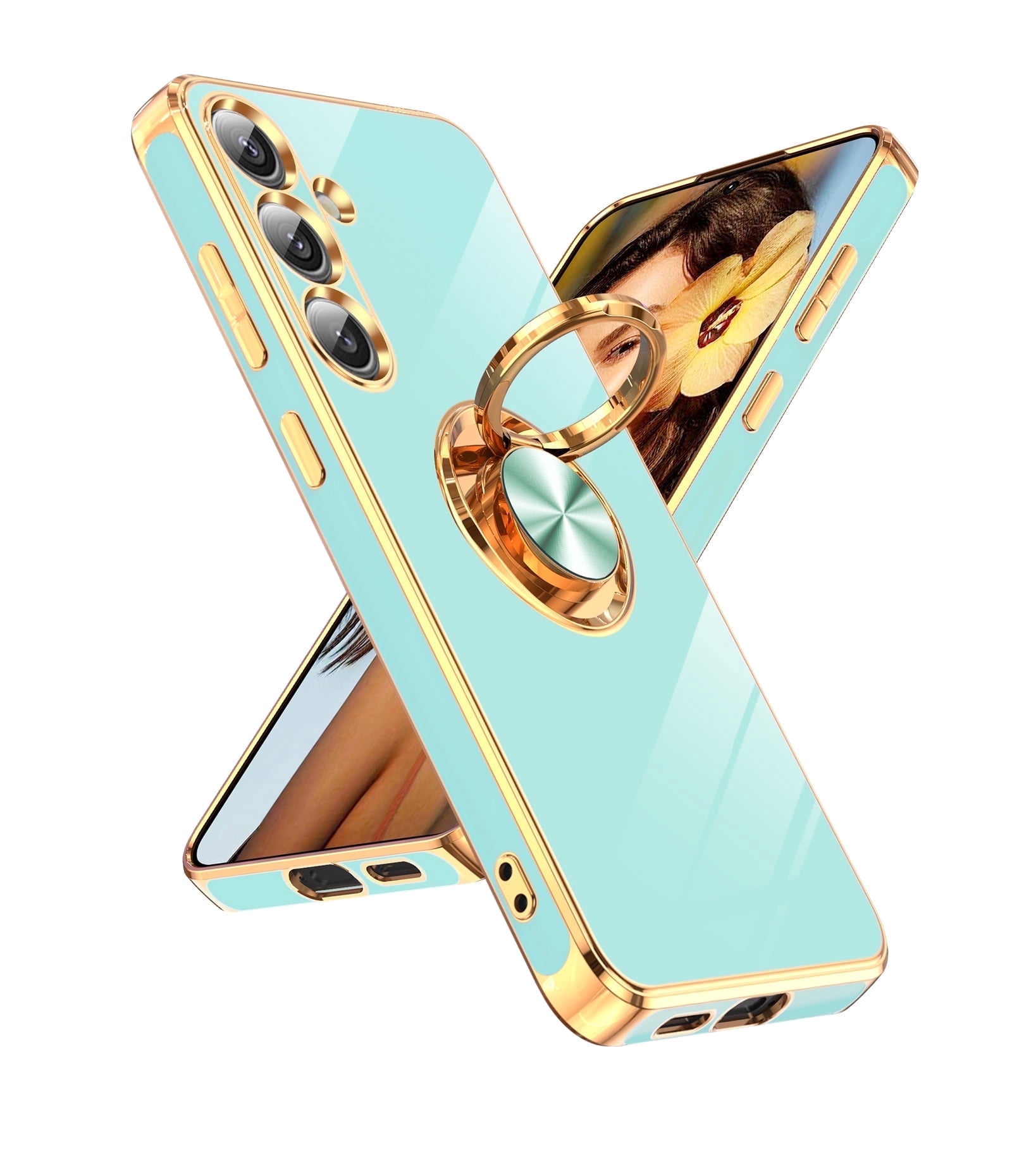 LeYi Case For Samsung Galaxy S25: 360° Rotatable Magnetic Stand, Rose ...