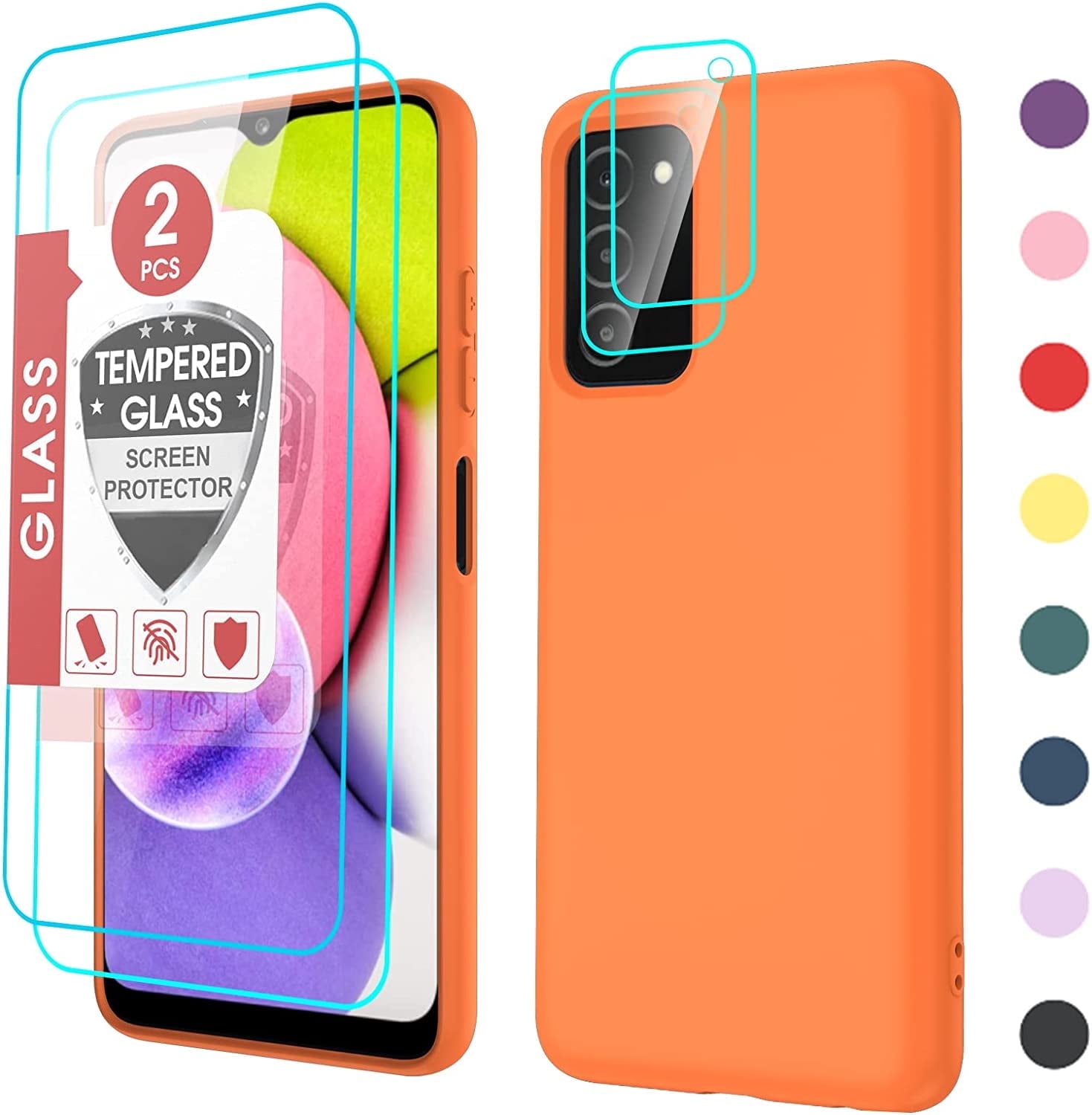 LeYi For Samsung Galaxy A03S Case, Shockproof Case,[2 Pack] Screen ...