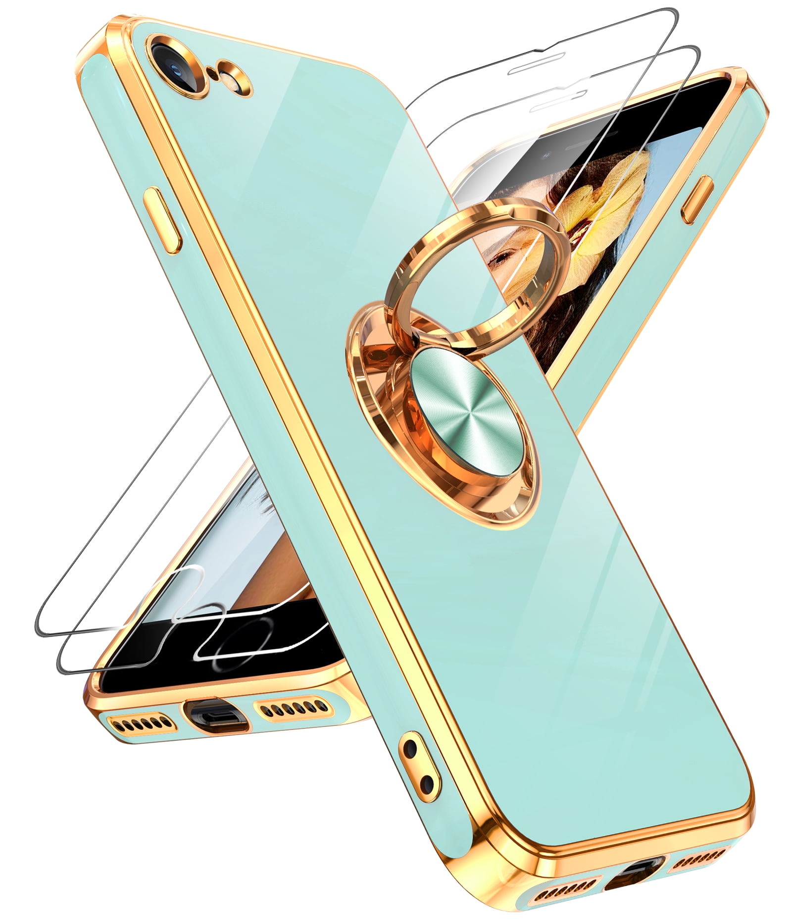 LeYi For iPhone SE Case iPhone 8 Case:Tempered Glass Screen Protector ...