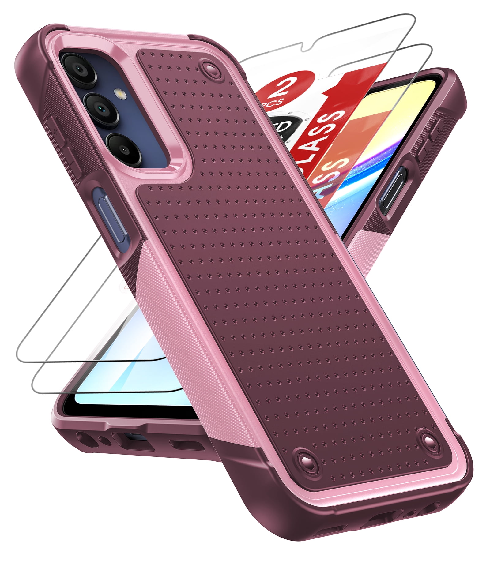 LeYi for Samsung Galaxy A15 5G Case with 2 Pack Screen Protectors, Dual ...