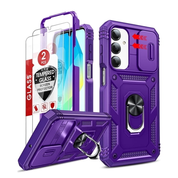 LeYi for Galaxy A17 5G Case: with 2 Pack Tempered Glass Screen ...