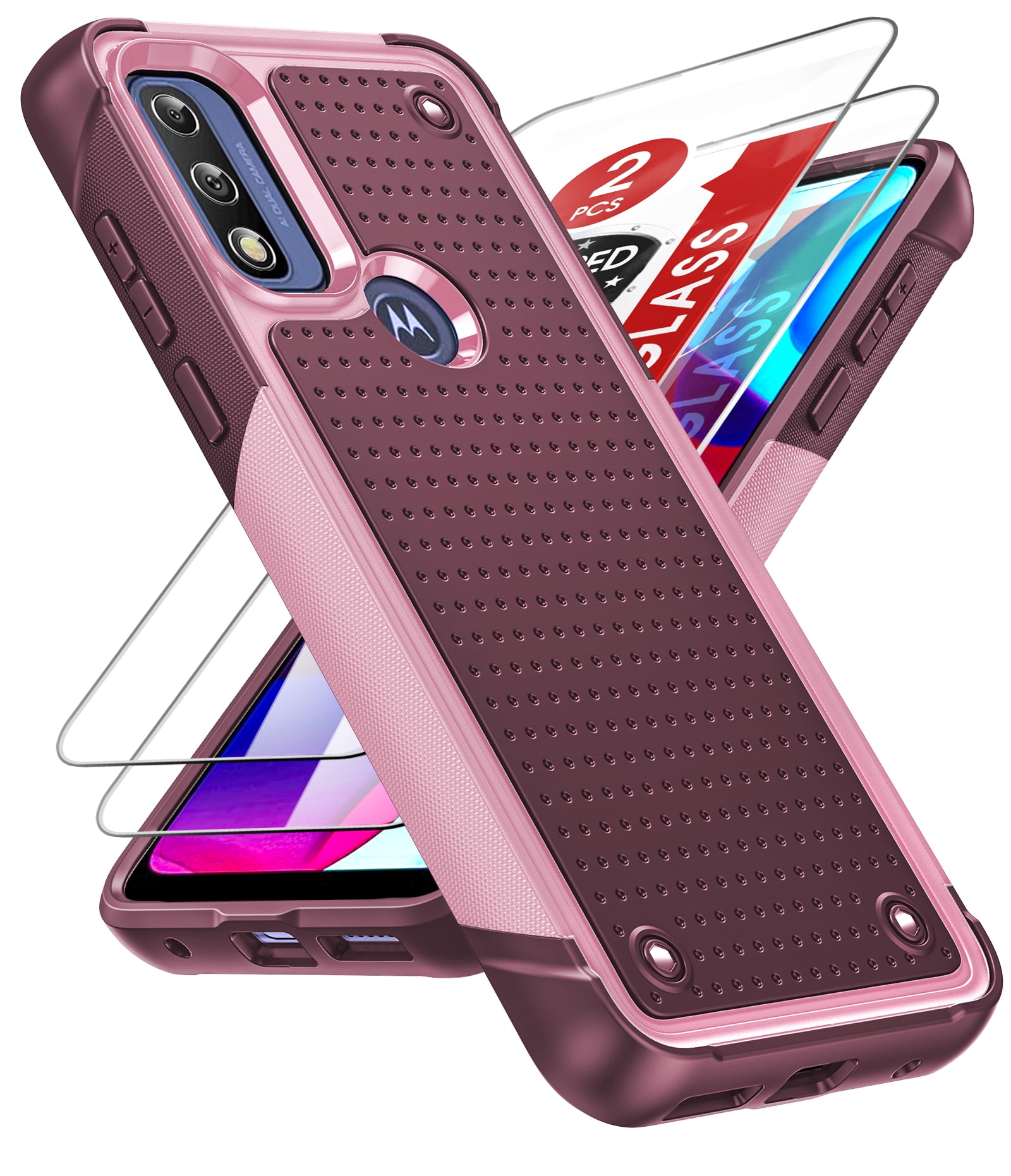 LeYi Moto G Pure/G Power 2022 Case, Dual Layer, Hard PC/Soft Bumper, 2 ...