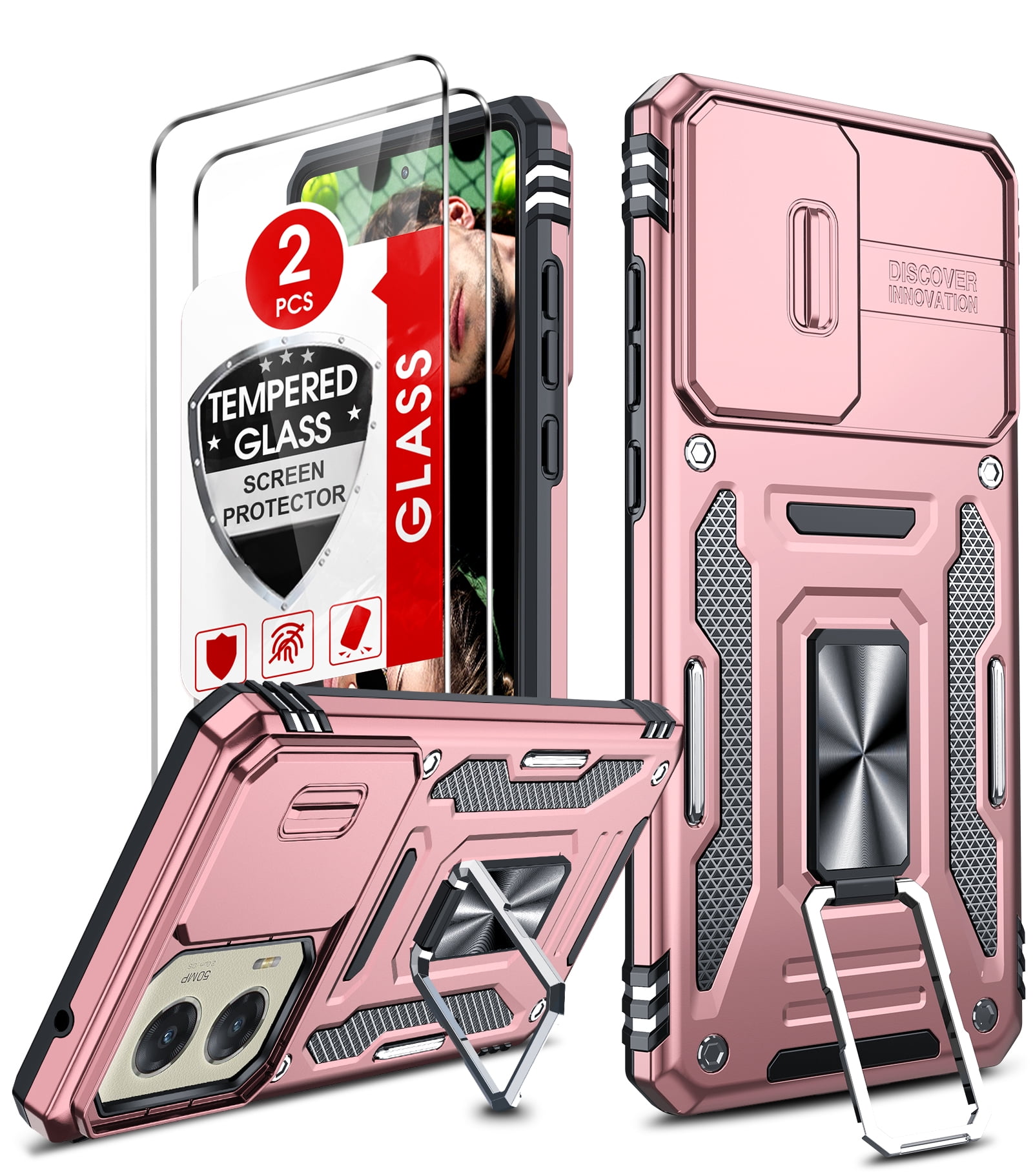 LeYi for Moto G Stylus 5G 2024 Case: Tempered Glass Screen Protector 2 ...