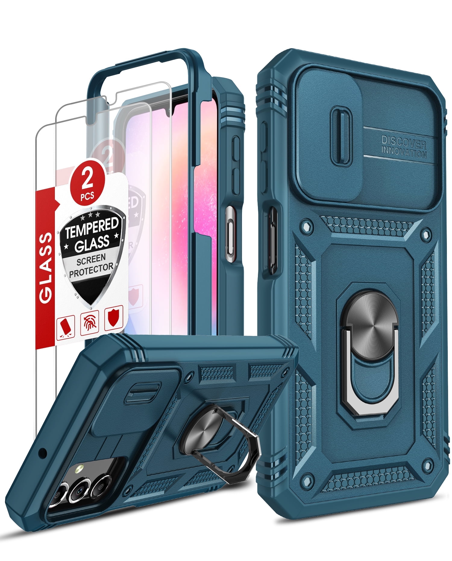 LeYi Shockproof Back Cover Case with Tempered Glass Screen Protector ...