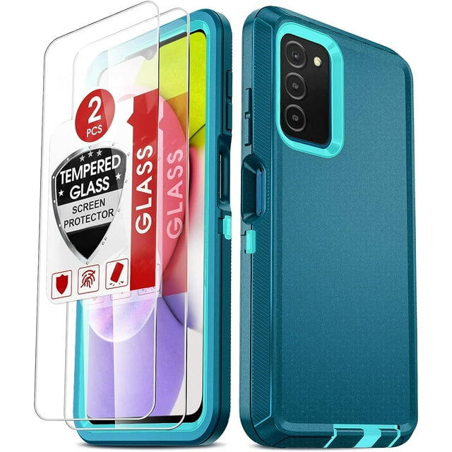 LeYi for Samsung AO3S Phone Case with [2 Pack] Tempered Glass Screen ...