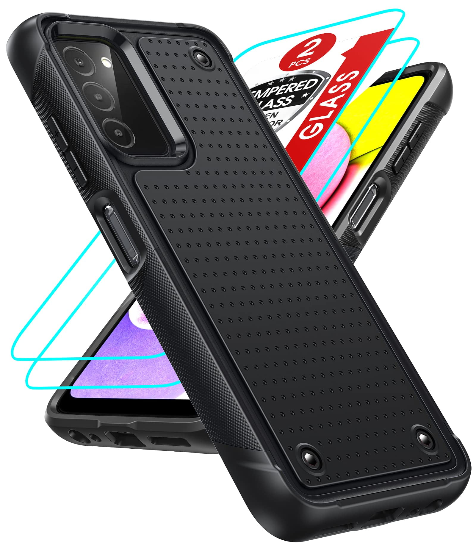 LeYi for Samsung Ao3s Case, A03s Phone Case with Screen Protector 2 ...