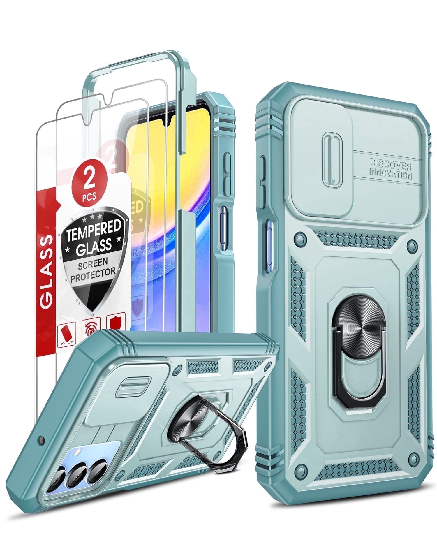 LeYi for Samsung Galaxy A15 5G Phone Case: with Tempered Glass Screen ...
