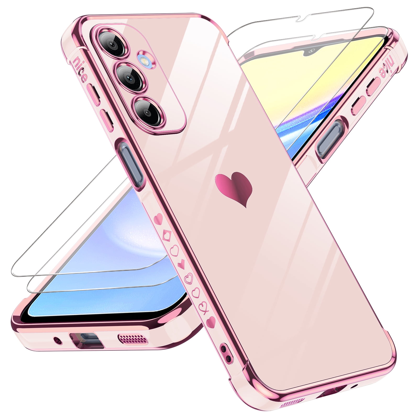 LeYi for Samsung Galaxy A16 Case: Soft Cute Shockproof Slim Phone Cover with Tempered Glass ...