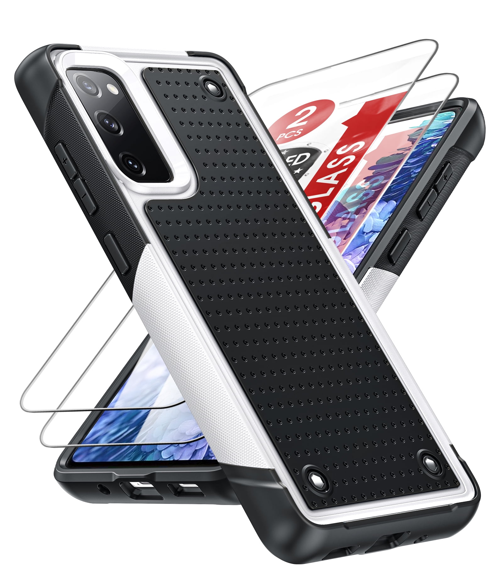 LeYi Samsung Galaxy S20 FE Case with [2 Pack] Screen Protectors, 4 Corners with Airbags, Non ...