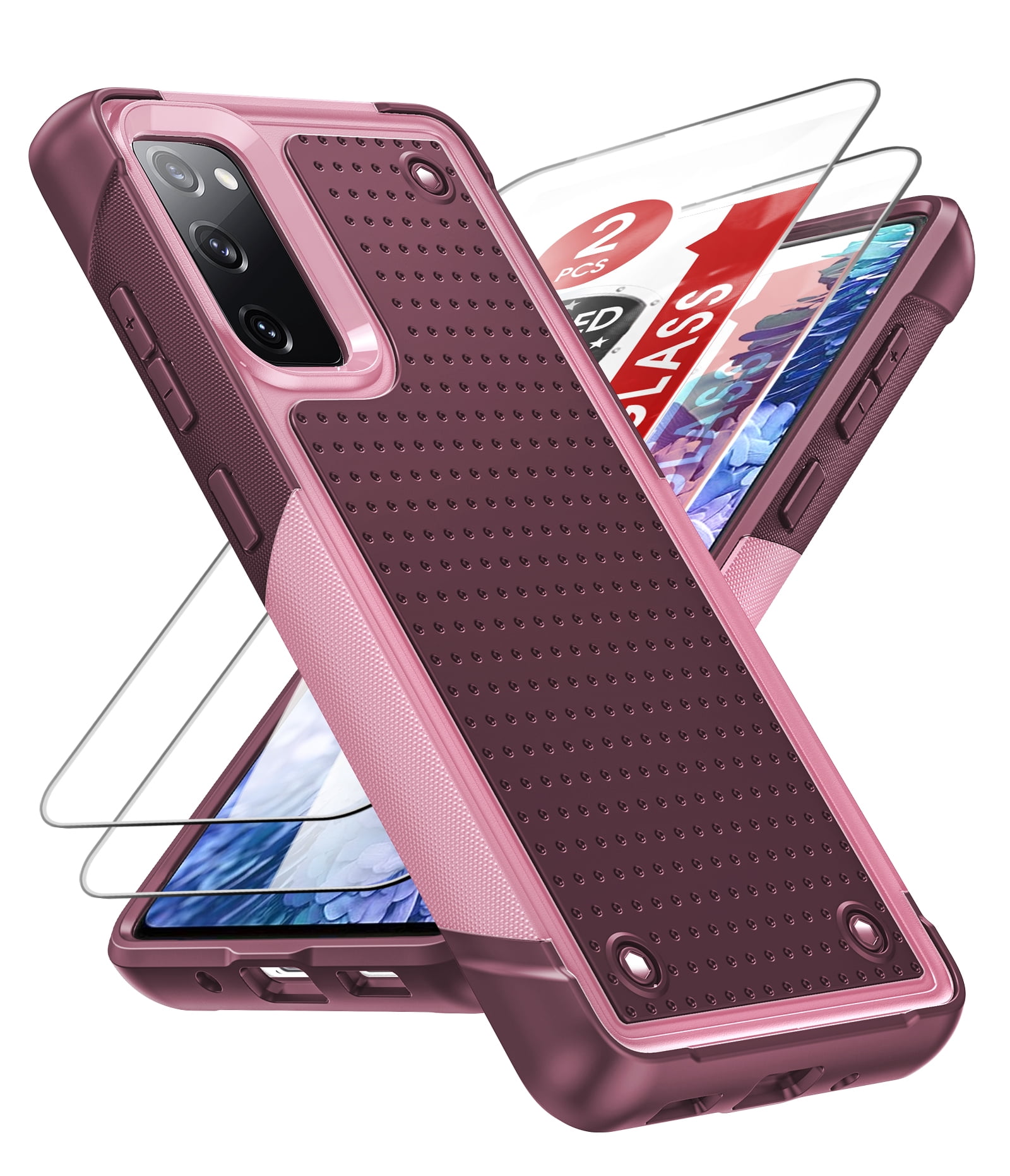 LeYi Samsung Galaxy S20 FE Case with [2 Pack] Screen Protectors, 4 ...