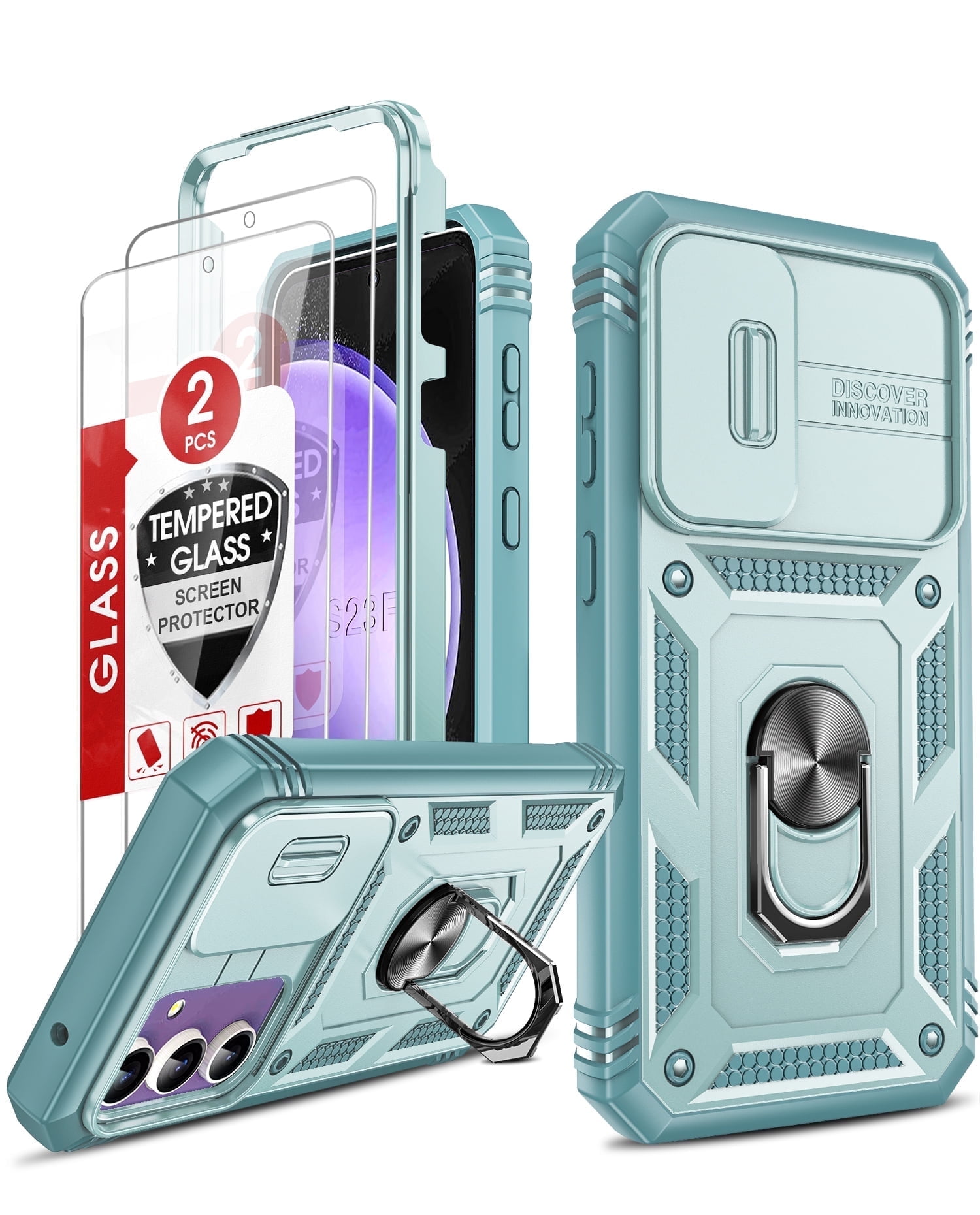 LeYi Compatible for Samsung Galaxy S23 FE Case with Camera Cover and ...