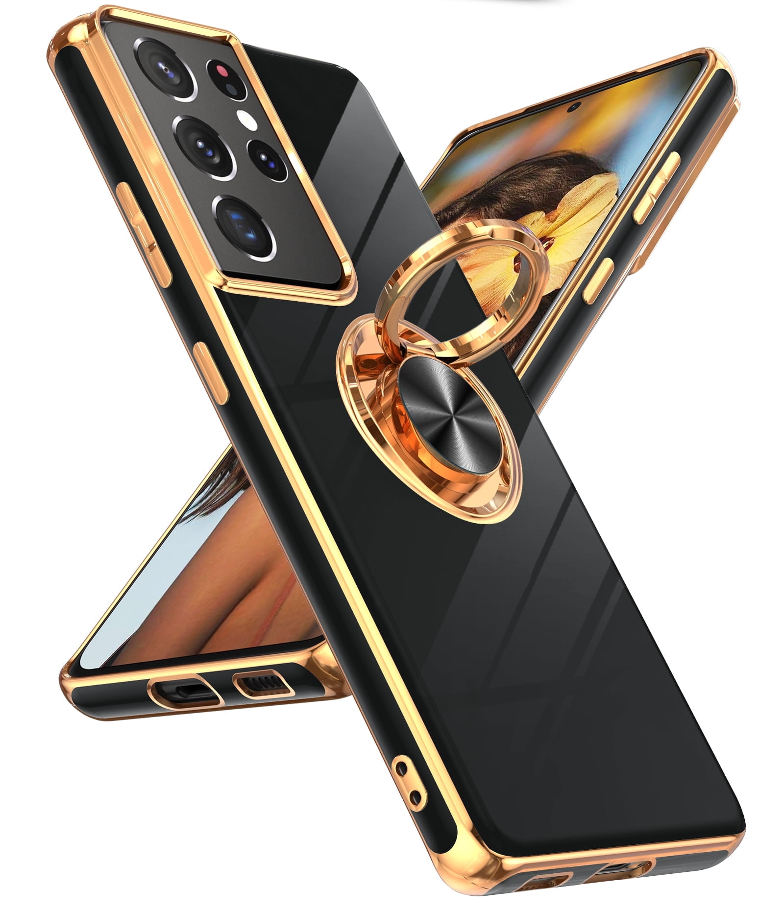 LeYi For Samsung Galaxy S21 Ultra 5G Phone Case: With 360° Rotatable ...