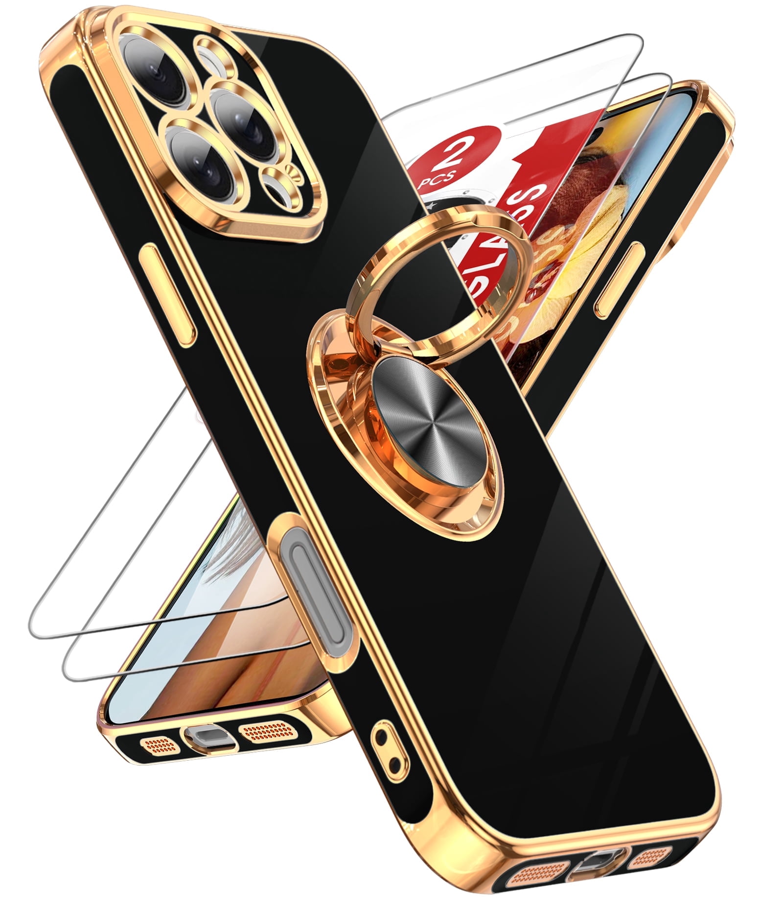 LeYi for iPhone 16 Pro Max Case: 2 Pack Tempered Glass Screen ...