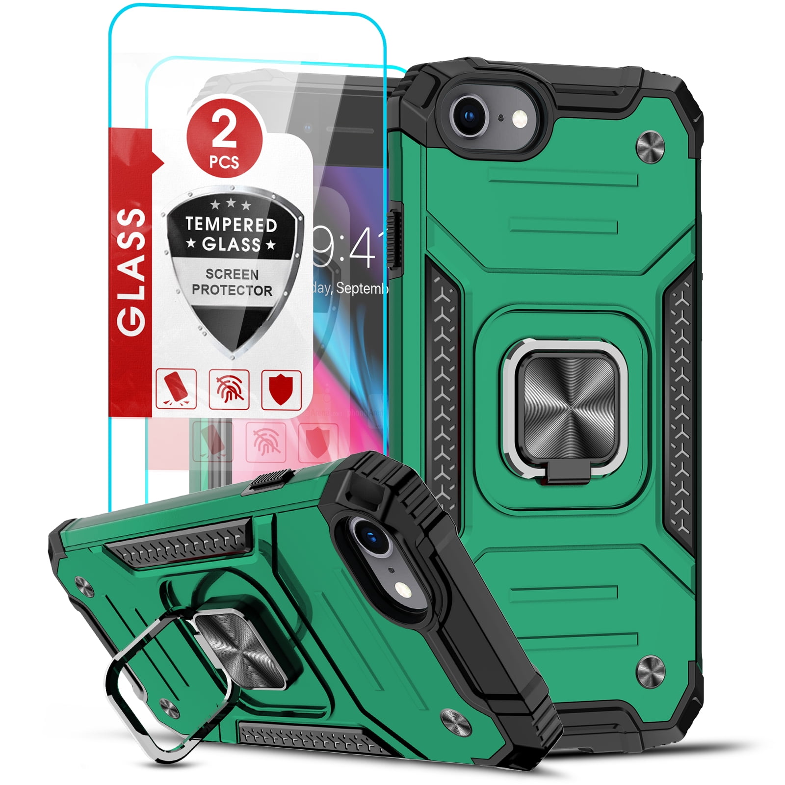 LeYi iPhone SE 2020 Case with 2 x Screen Protector, iPhone 8 Case ...