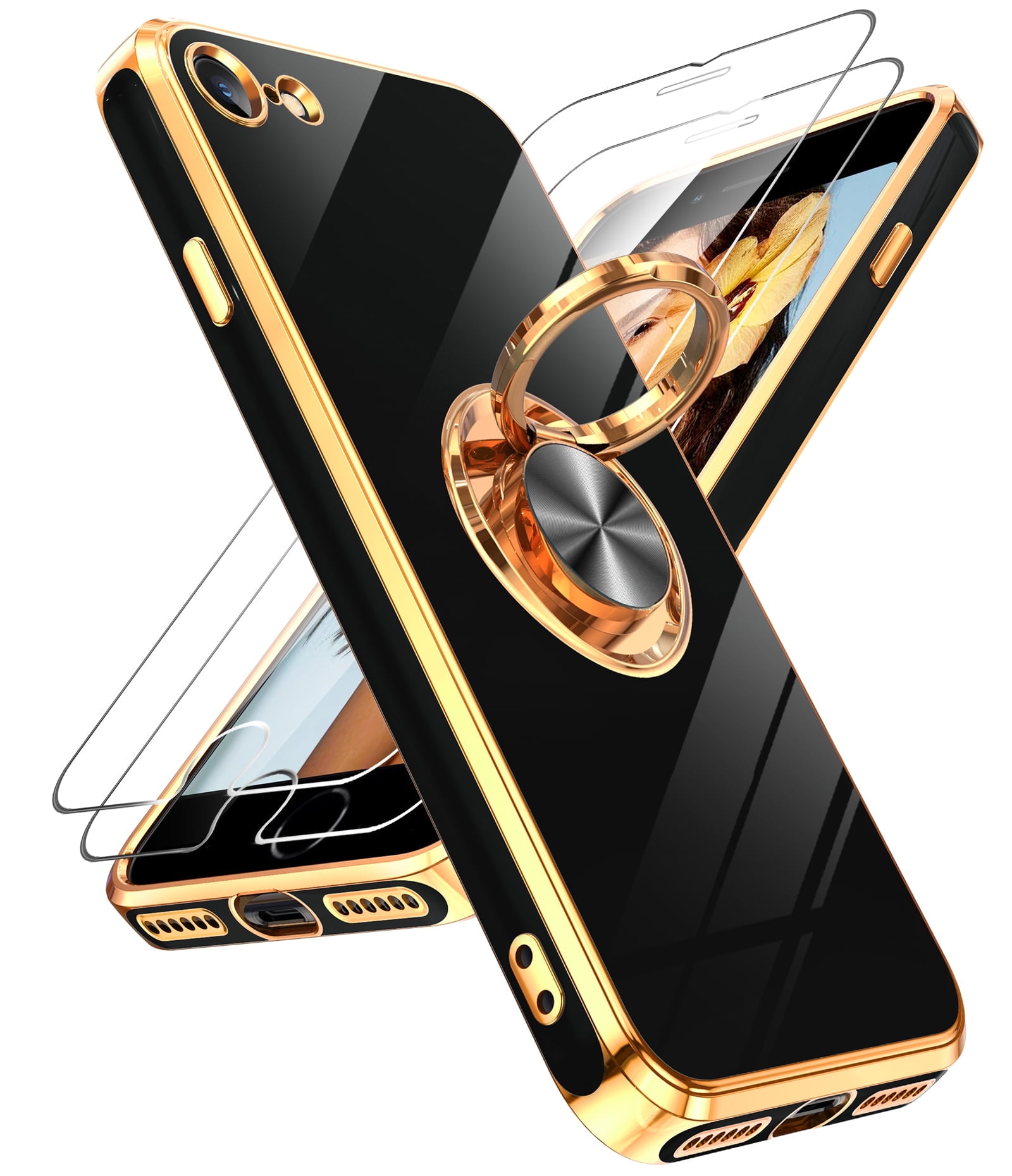 LeYi For iPhone SE Case iPhone 8 Case:Tempered Glass Screen Protector ...
