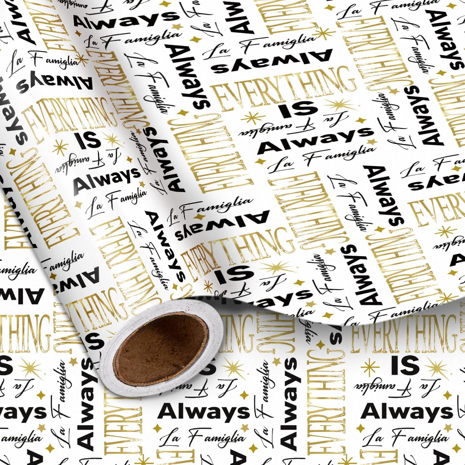 LeZakaa Family Wrapping Paper Roll, Everything AIS1 is always Black ...