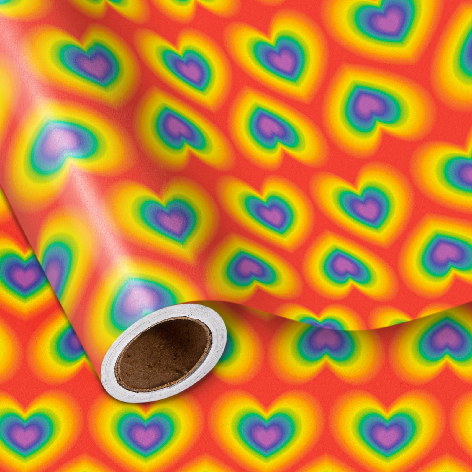 LeZakaa Pride Month Wrapping Paper Roll, AIS1 Rainbow Heart Pride ...