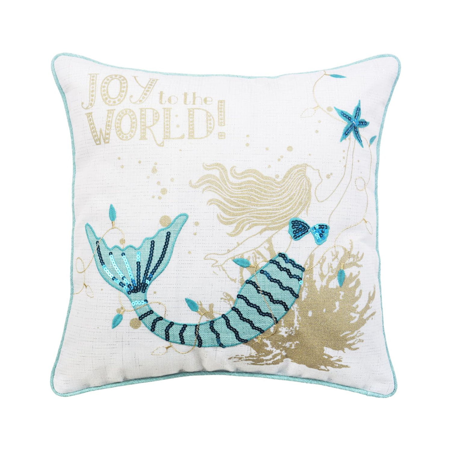 Lea Unlimited Joy to the World Mermaid Pillow - Walmart.com