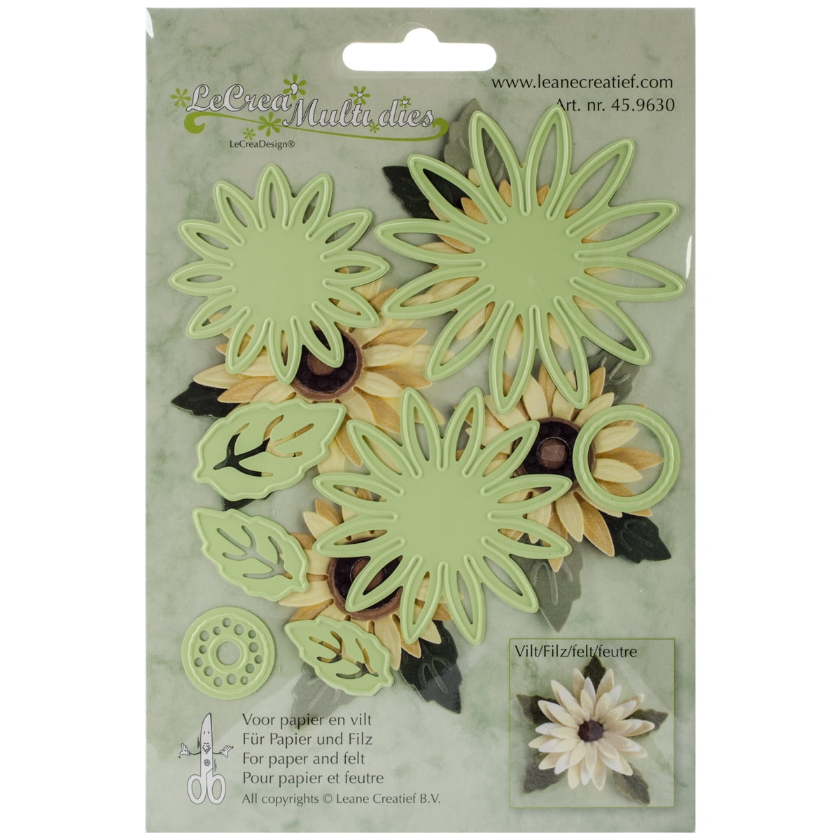 Ecstasy Crafts Cut and Emboss Dies, Daisy Flower and Leaves, Up to 2. ...