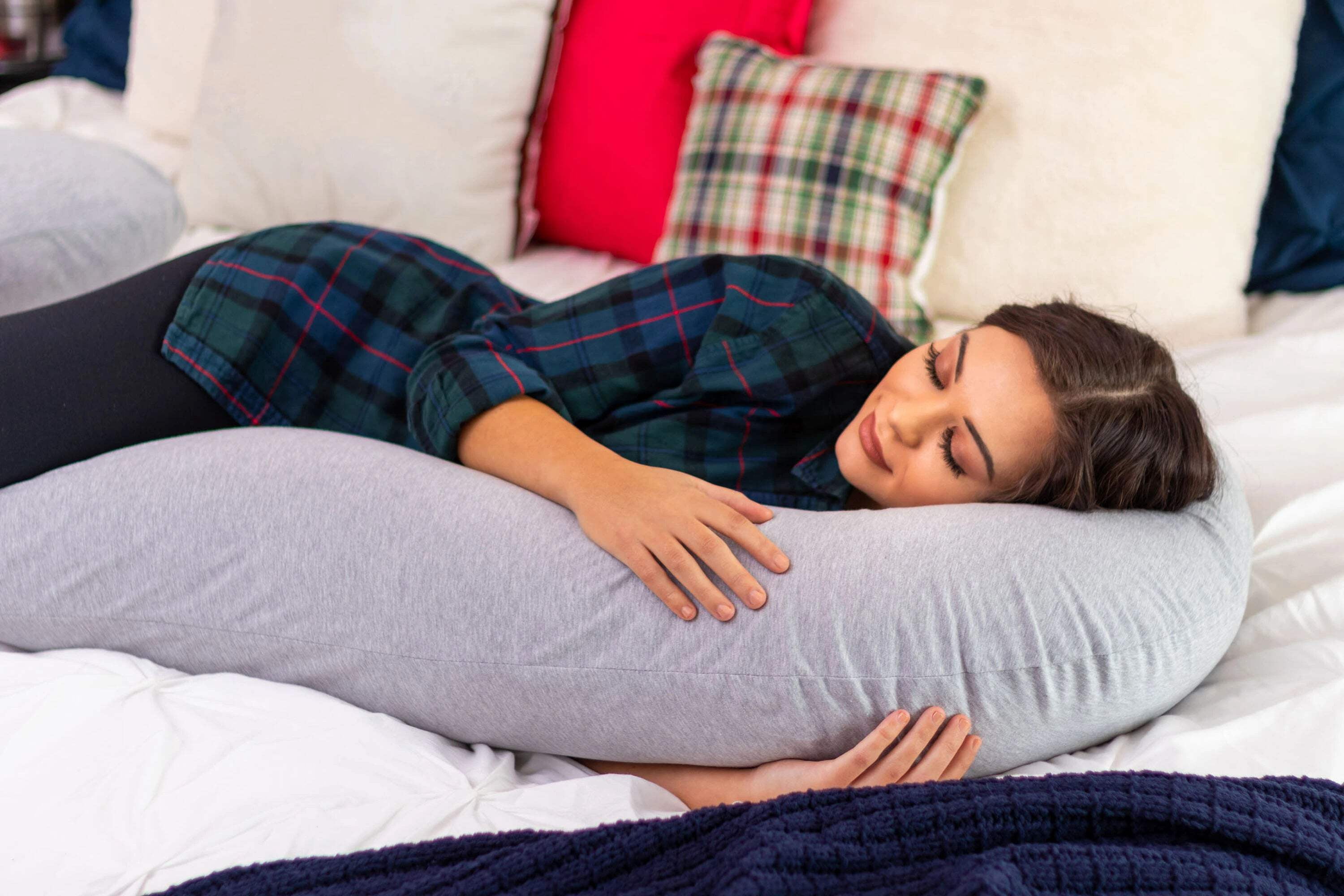 Leachco Snoogle Chic Jersey Body Pillow - Heather Gray - Walmart.com