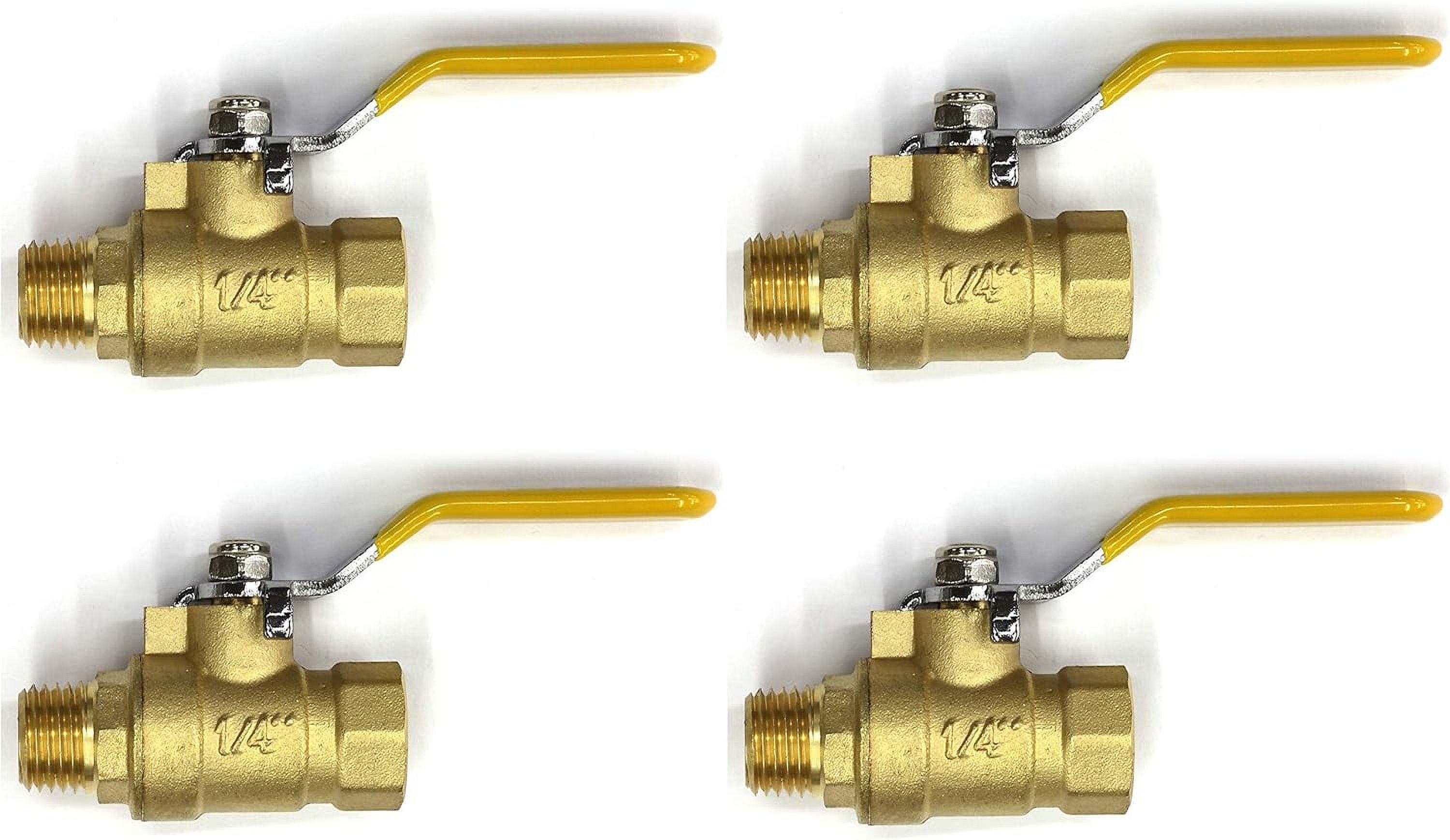 Lead Free Forged Brass Air Compressor In Line Ball Shut Valve Quarter