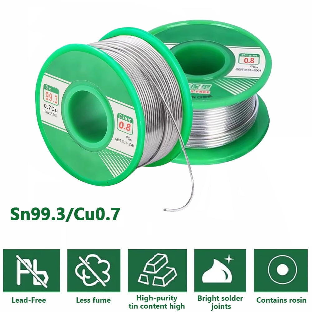 Lead Free Solder Wire 100g - 0.8mm Soldering Wire with Rosin Core ...