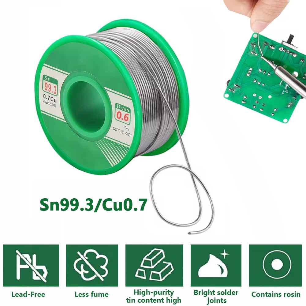 Lead Free Solder Wire 50g - 0.6mm Soldering Wire with Rosin Core Solder ...