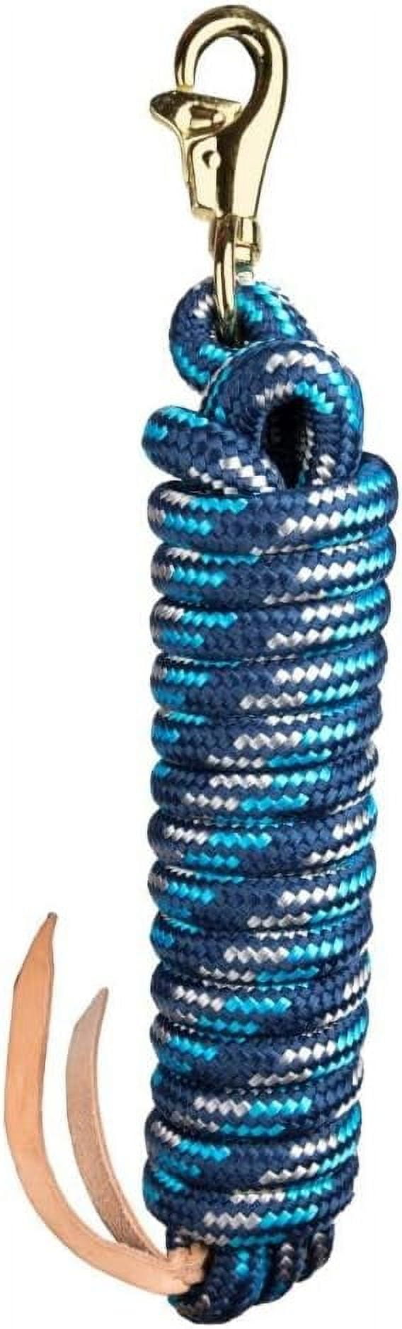 Lead Rope Nylon Braided Leather Popper Swivel Snap KTL - Walmart.com