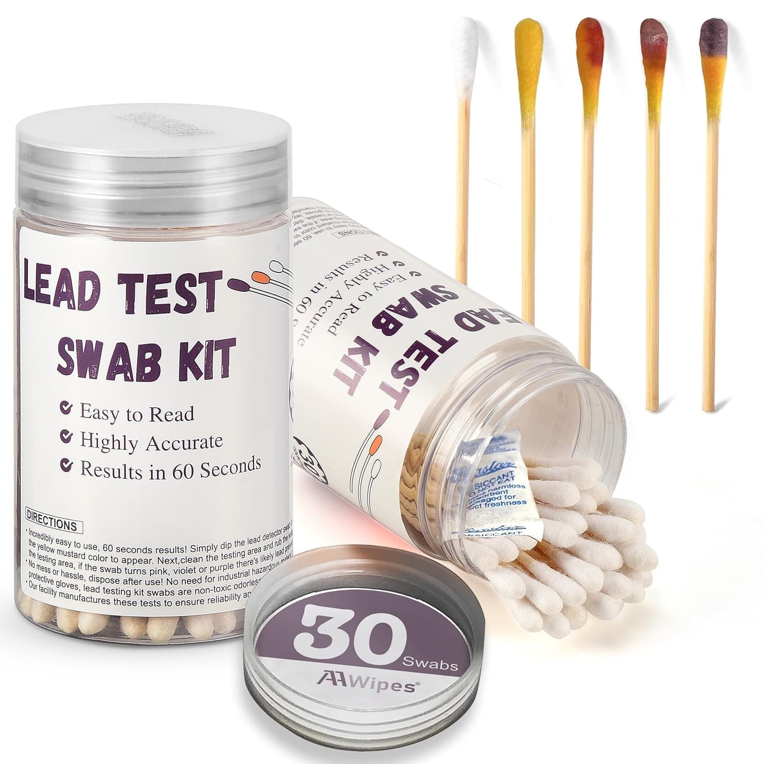 Lead Test Swabs Upgraded Version Rapid Home Lead Paint Test Swabs, for ...
