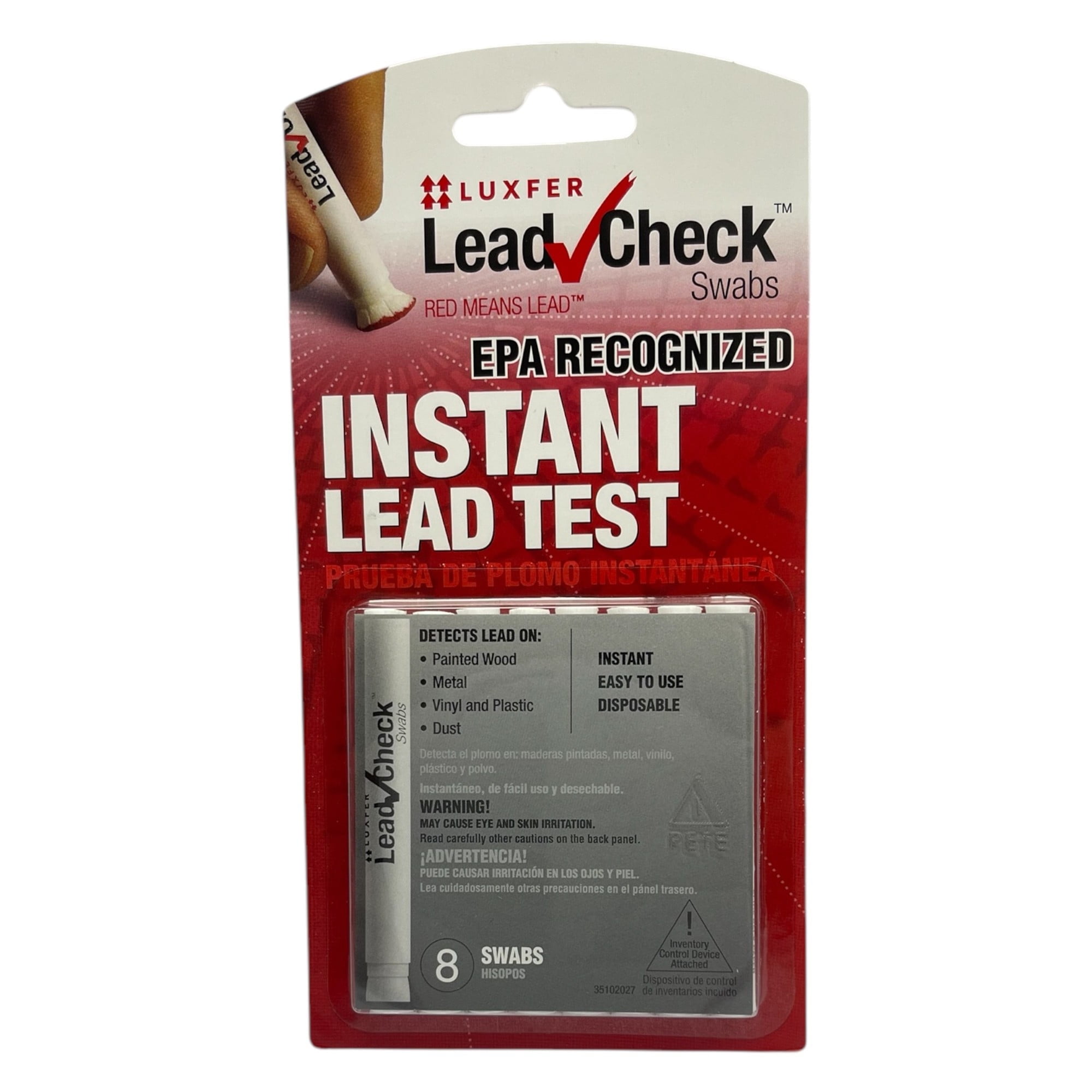 LeadCheck Swabs, Instant Lead Test, 8-Swab Blister Pack - Walmart.com