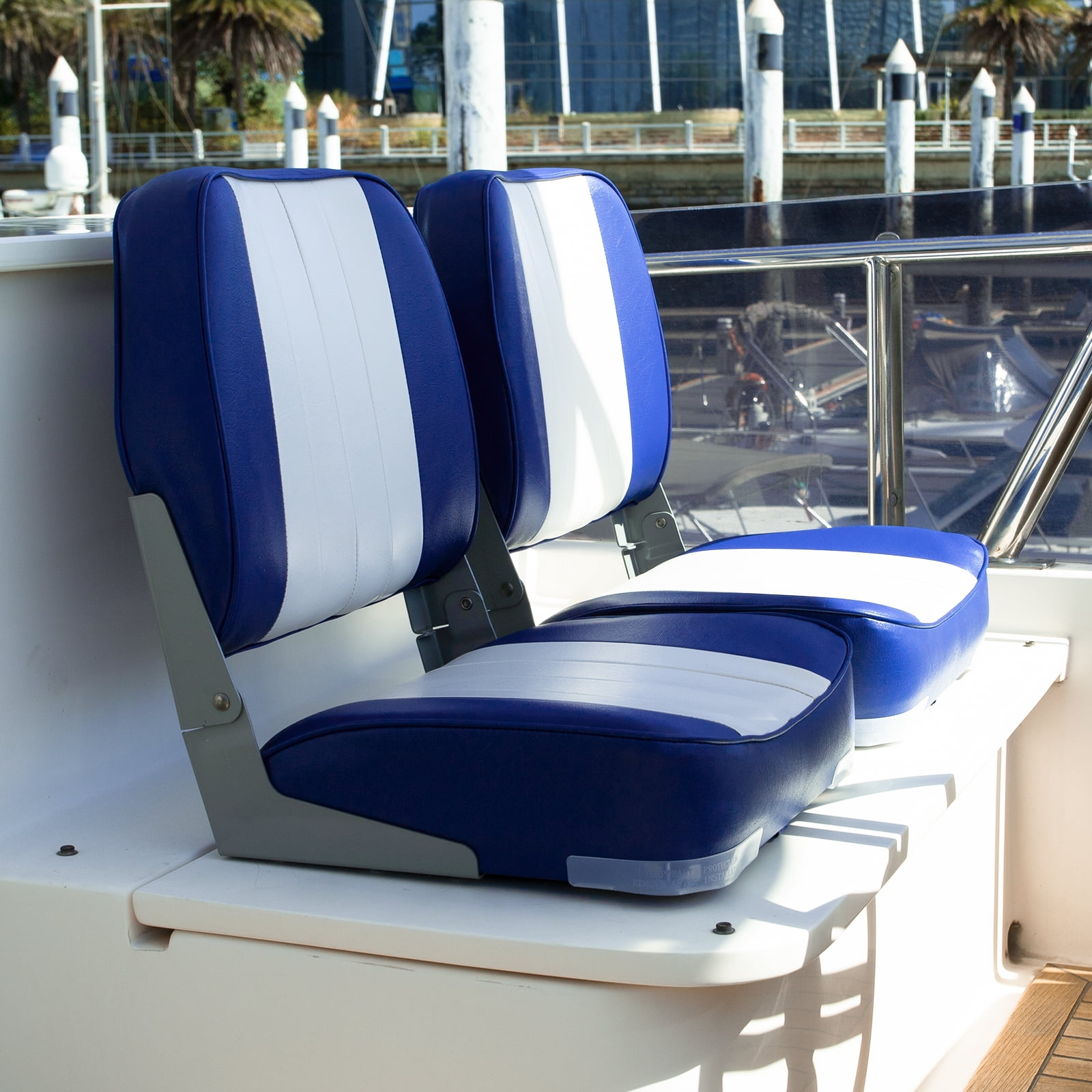 Leader Accessories Classic Folding Seat A Pair of New Low Back Folding ...