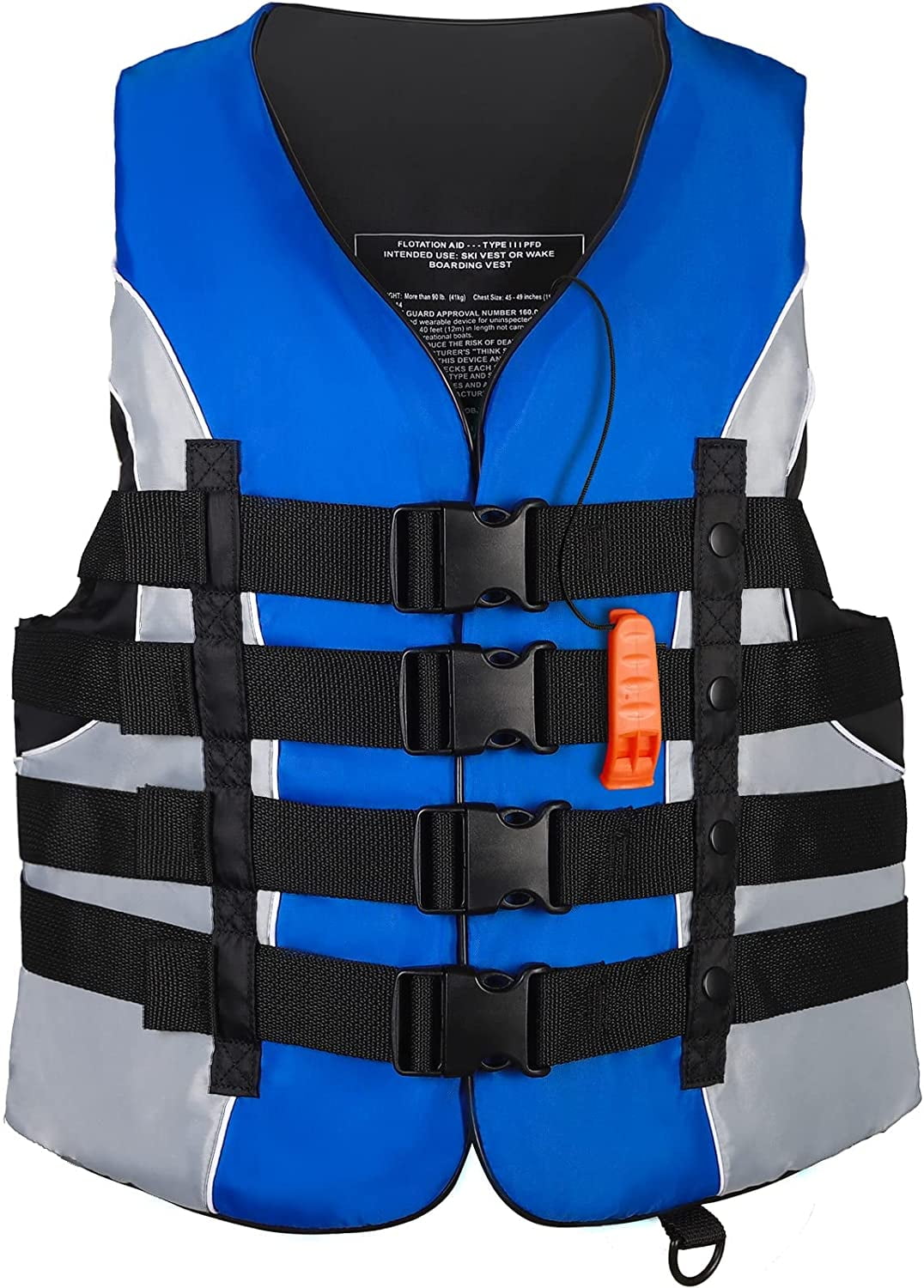 Leader Accessories Universal Life Vest For Adult USCG Approved Unisex ...